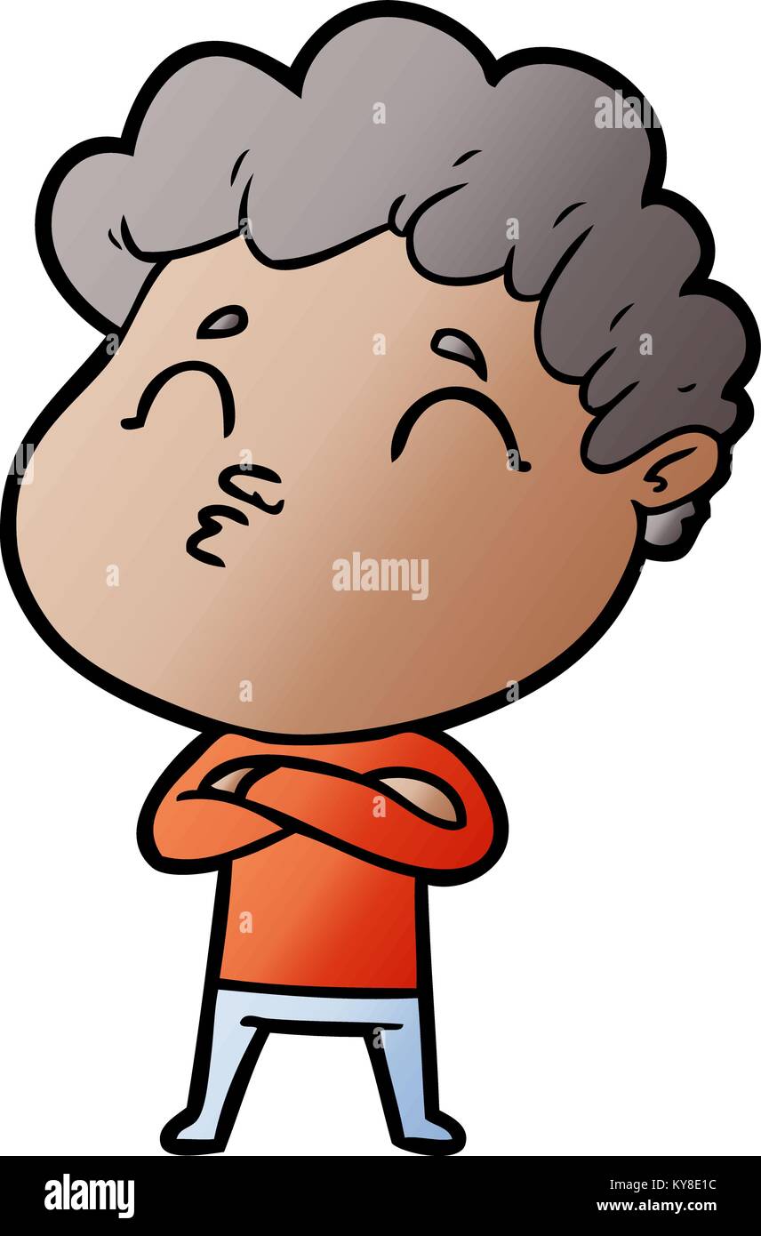 cartoon man pouting Stock Vector Image & Art - Alamy