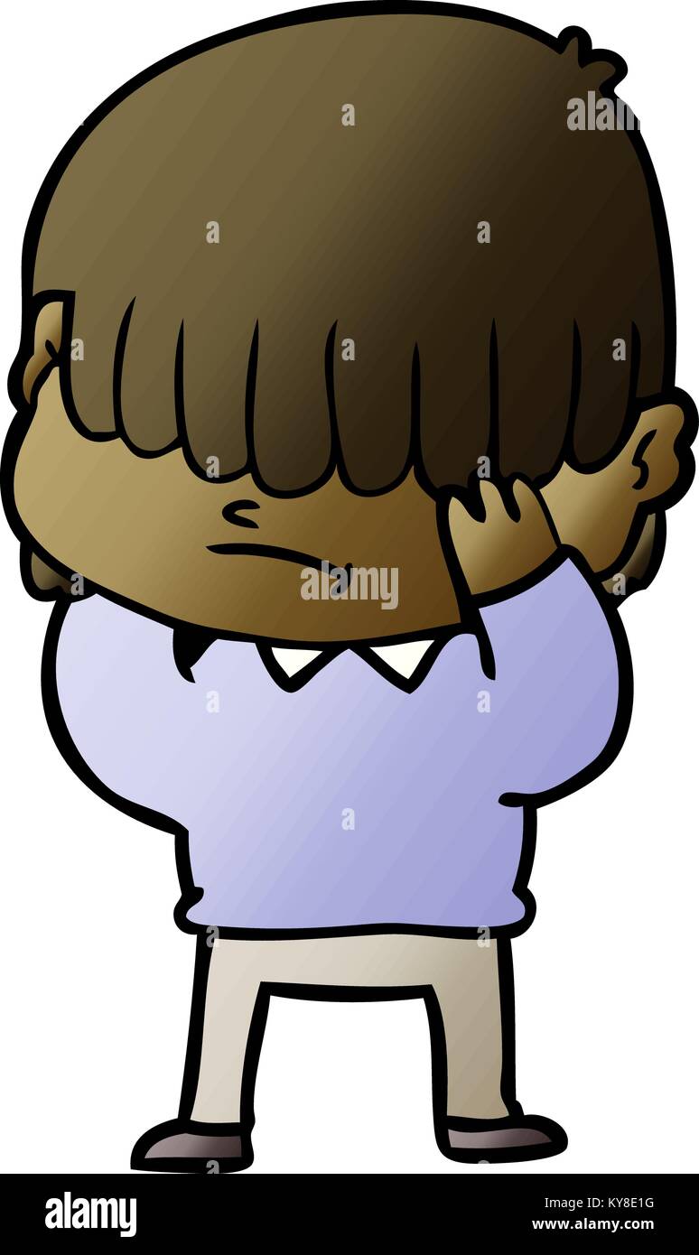 cartoon boy with untidy hair Stock Vector Image & Art - Alamy