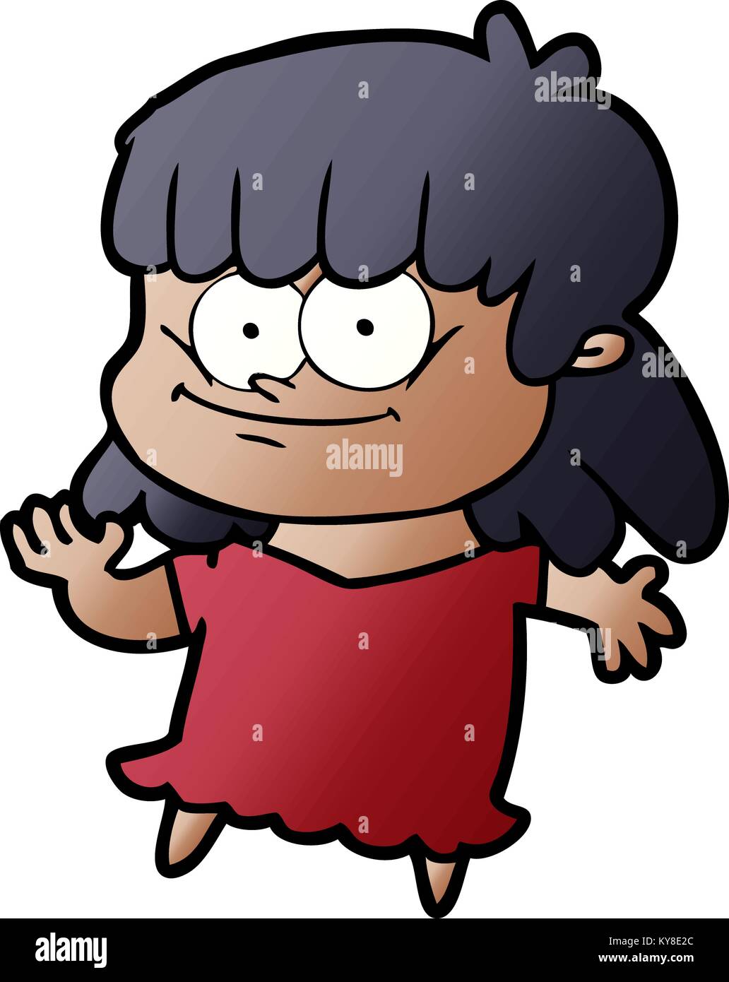 cartoon smiling woman Stock Vector Image & Art - Alamy