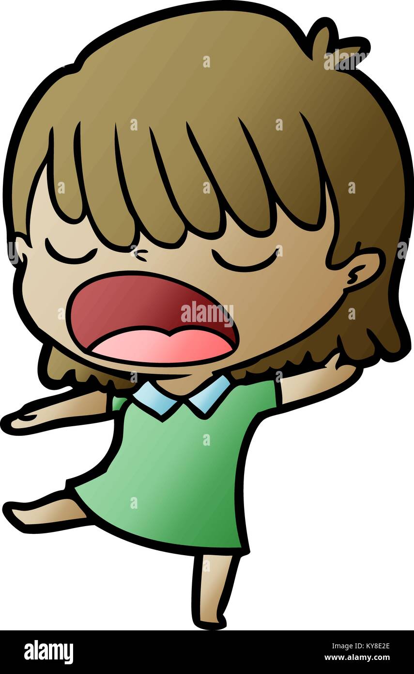 cartoon woman talking loudly Stock Vector Image & Art - Alamy