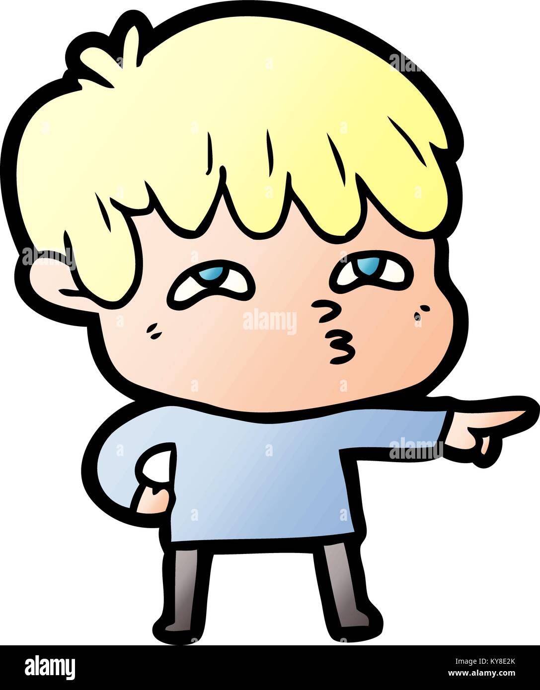 cartoon curious man Stock Vector Image & Art - Alamy