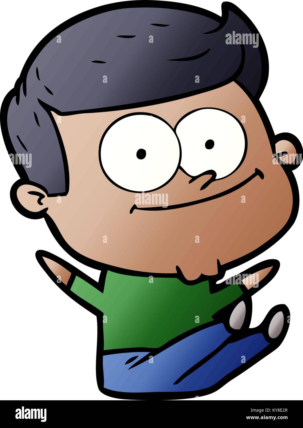 cartoon happy man Stock Vector Image & Art - Alamy