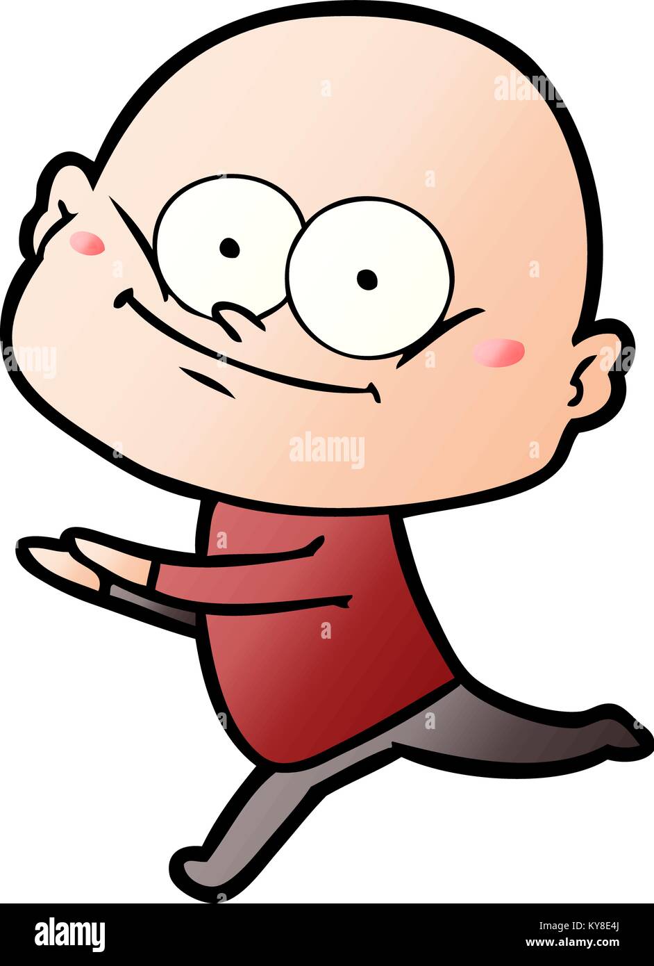 cartoon bald man staring Stock Vector Image & Art - Alamy