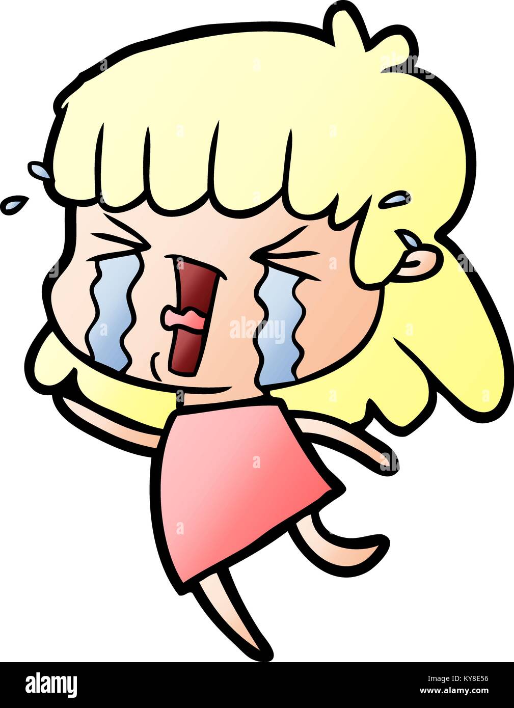 cartoon woman in tears Stock Vector Image & Art - Alamy