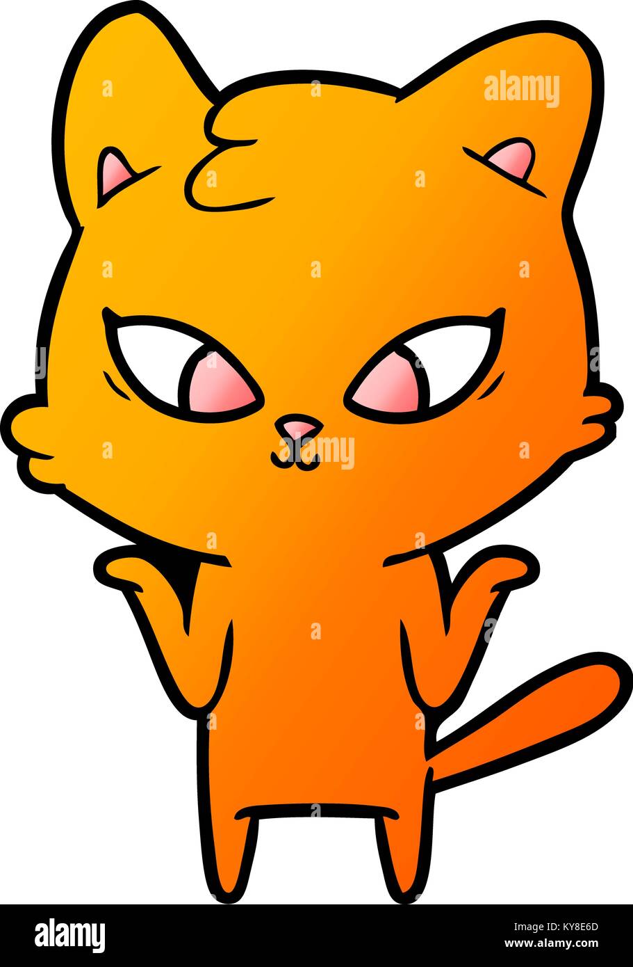 cute cartoon cat Stock Vector Image & Art - Alamy