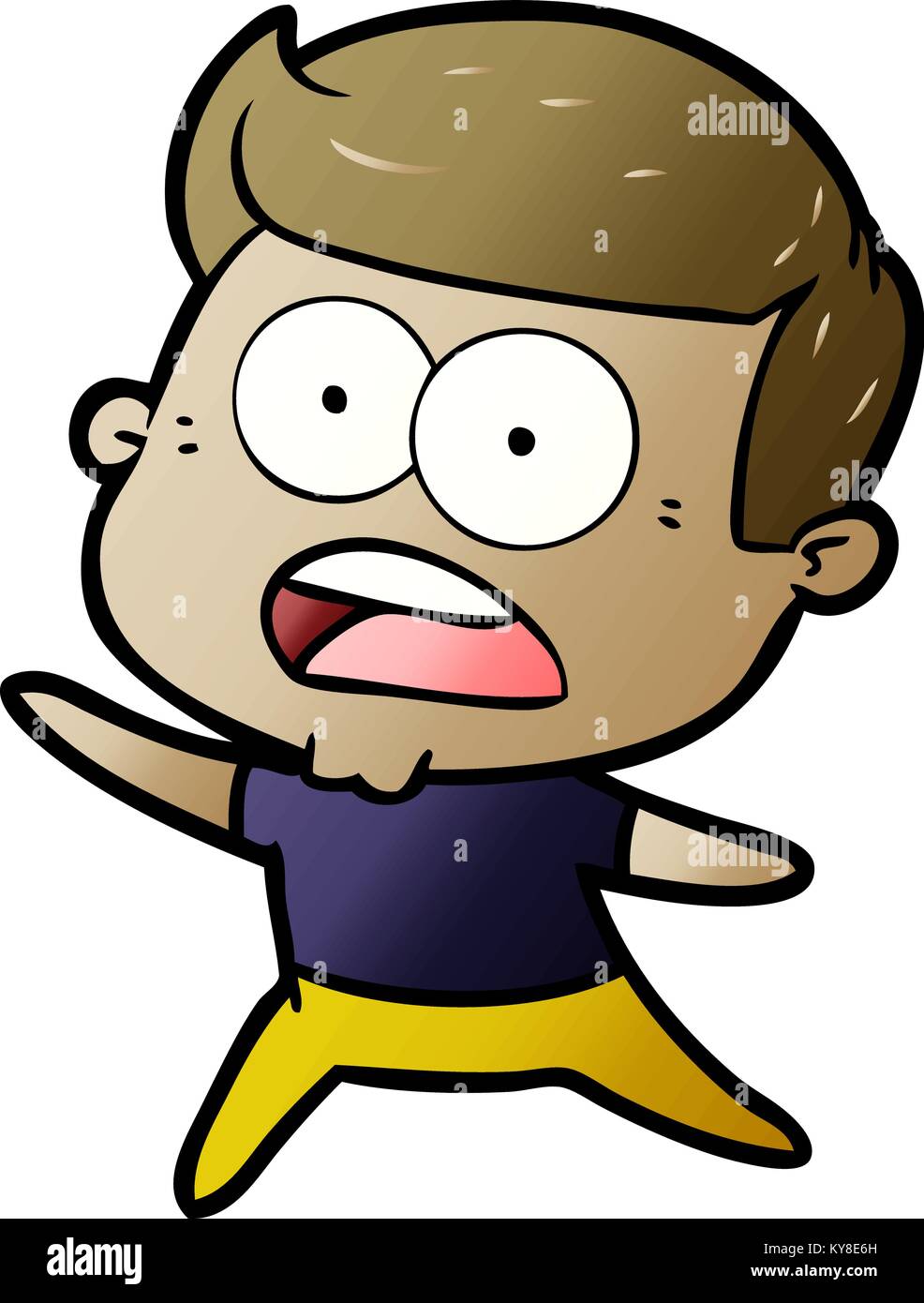 cartoon shocked man Stock Vector Image & Art - Alamy