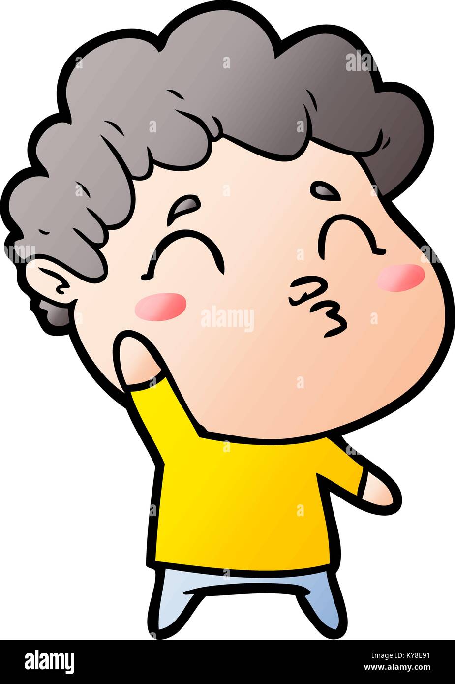 cartoon man pouting Stock Vector Image & Art - Alamy