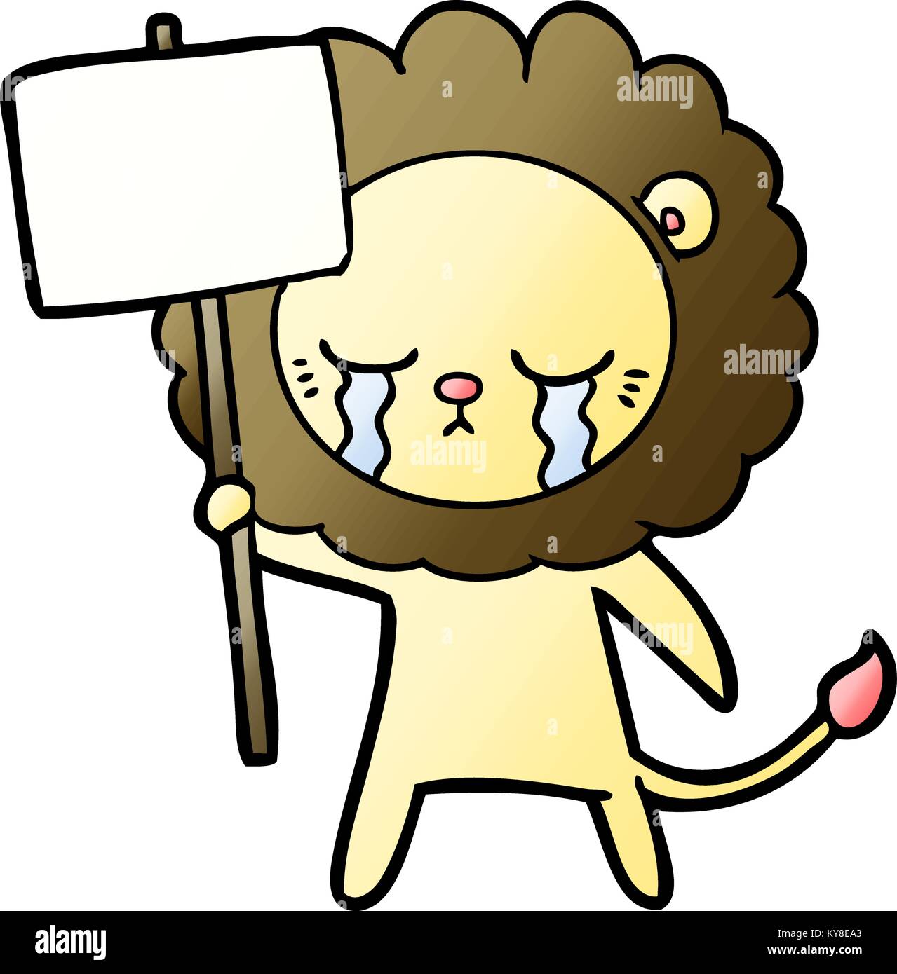 crying cartoon lion Stock Vector Image & Art - Alamy