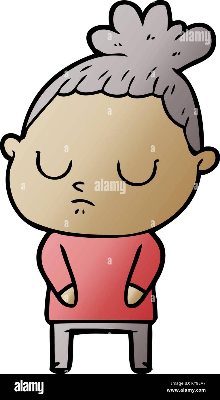 cartoon calm woman Stock Vector Image & Art - Alamy