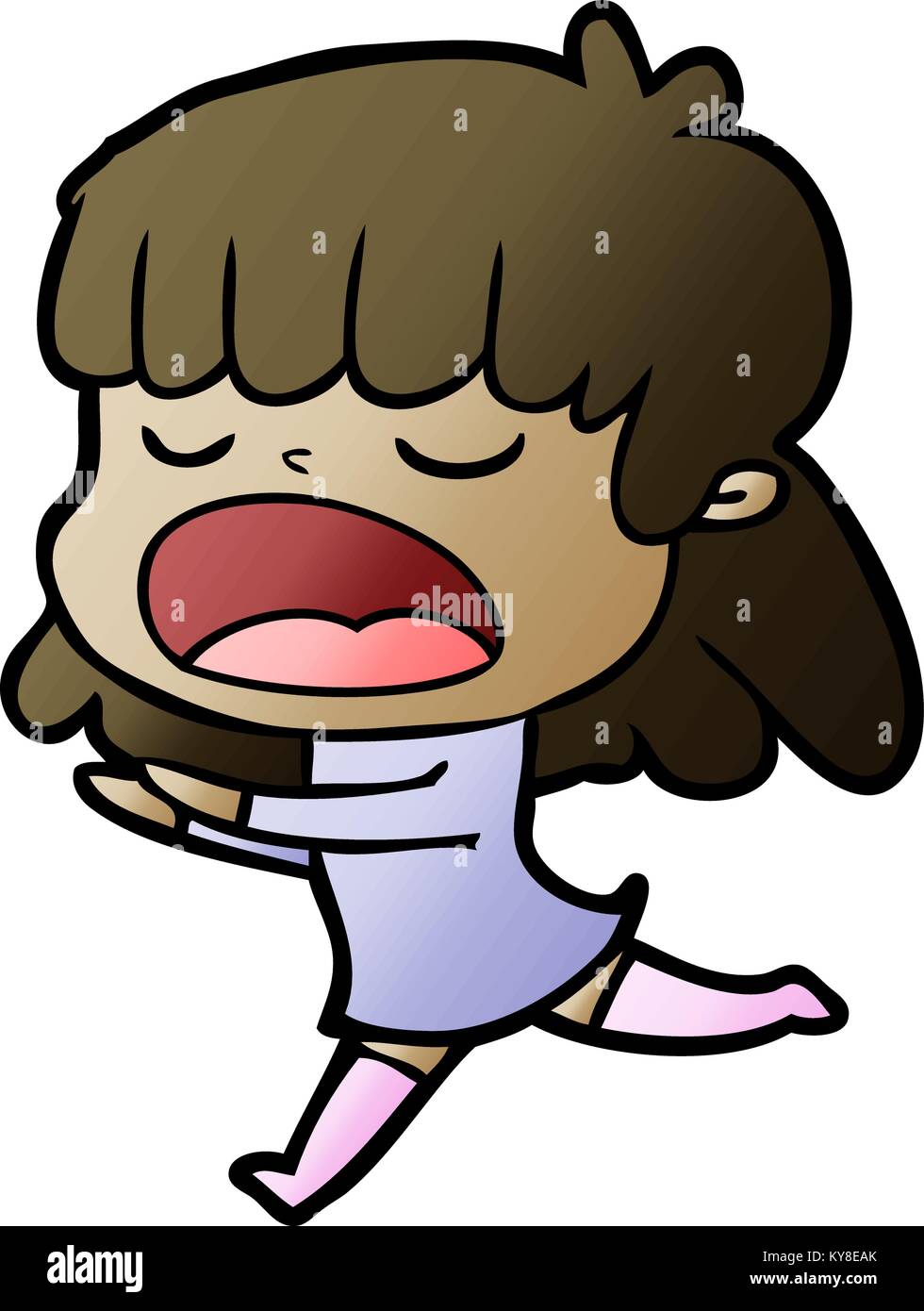 cartoon woman talking loudly Stock Vector Image & Art - Alamy