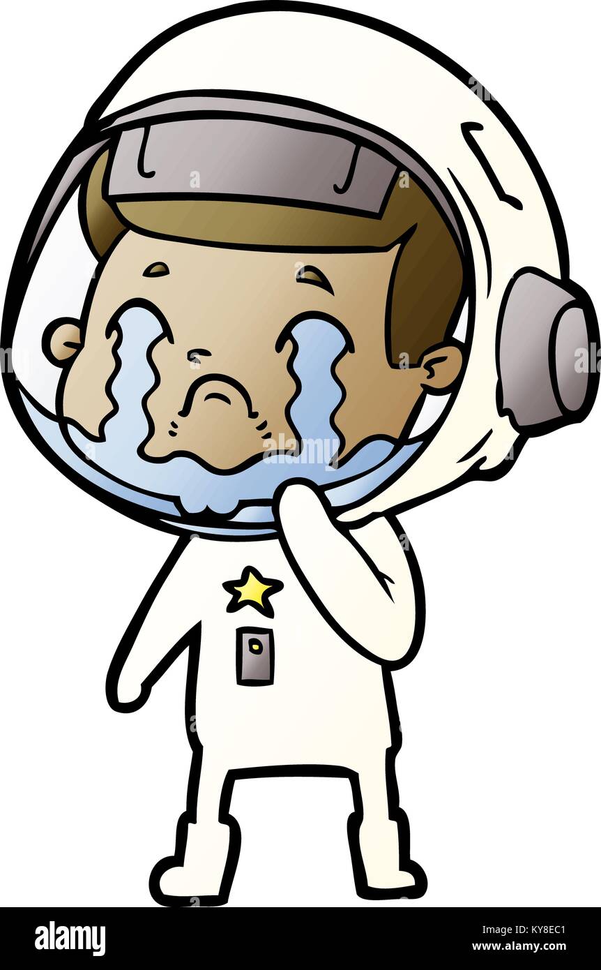 cartoon crying astronaut Stock Vector Image & Art - Alamy