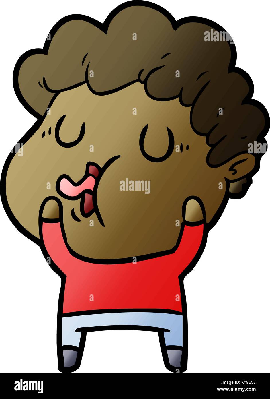 cartoon man pulling face Stock Vector Image & Art - Alamy