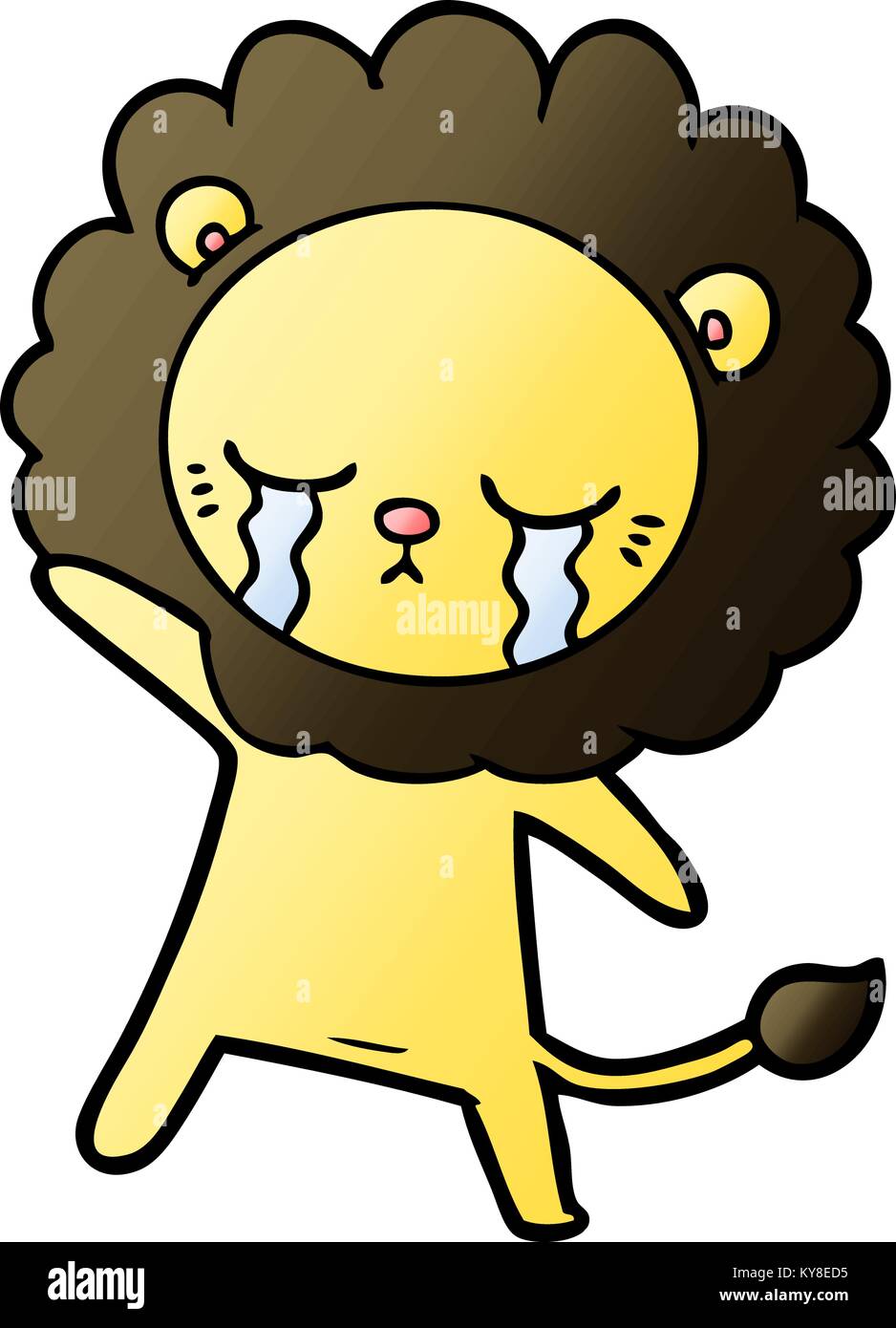 crying cartoon lion Stock Vector Image & Art - Alamy