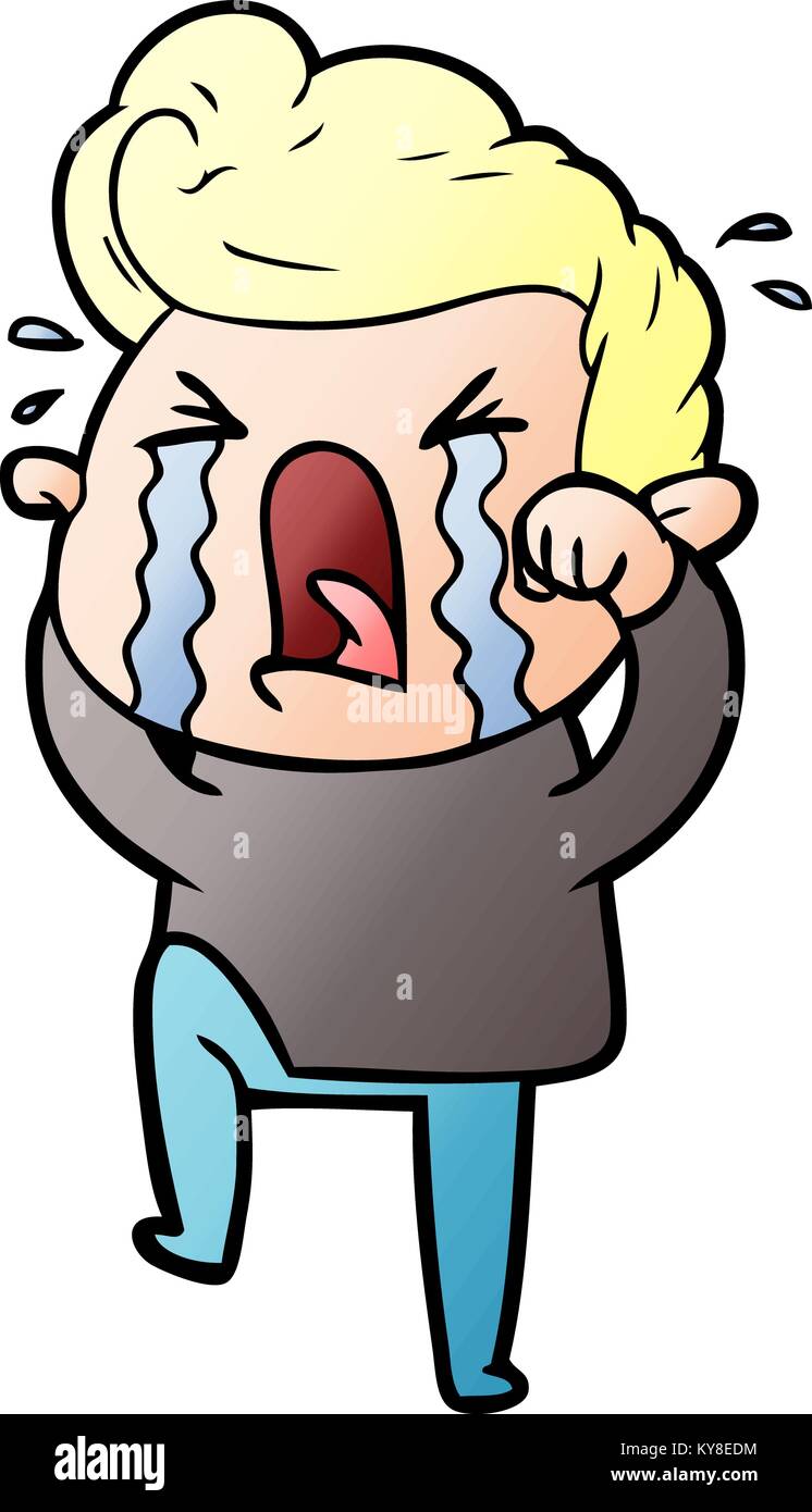 cartoon crying man Stock Vector Image & Art - Alamy