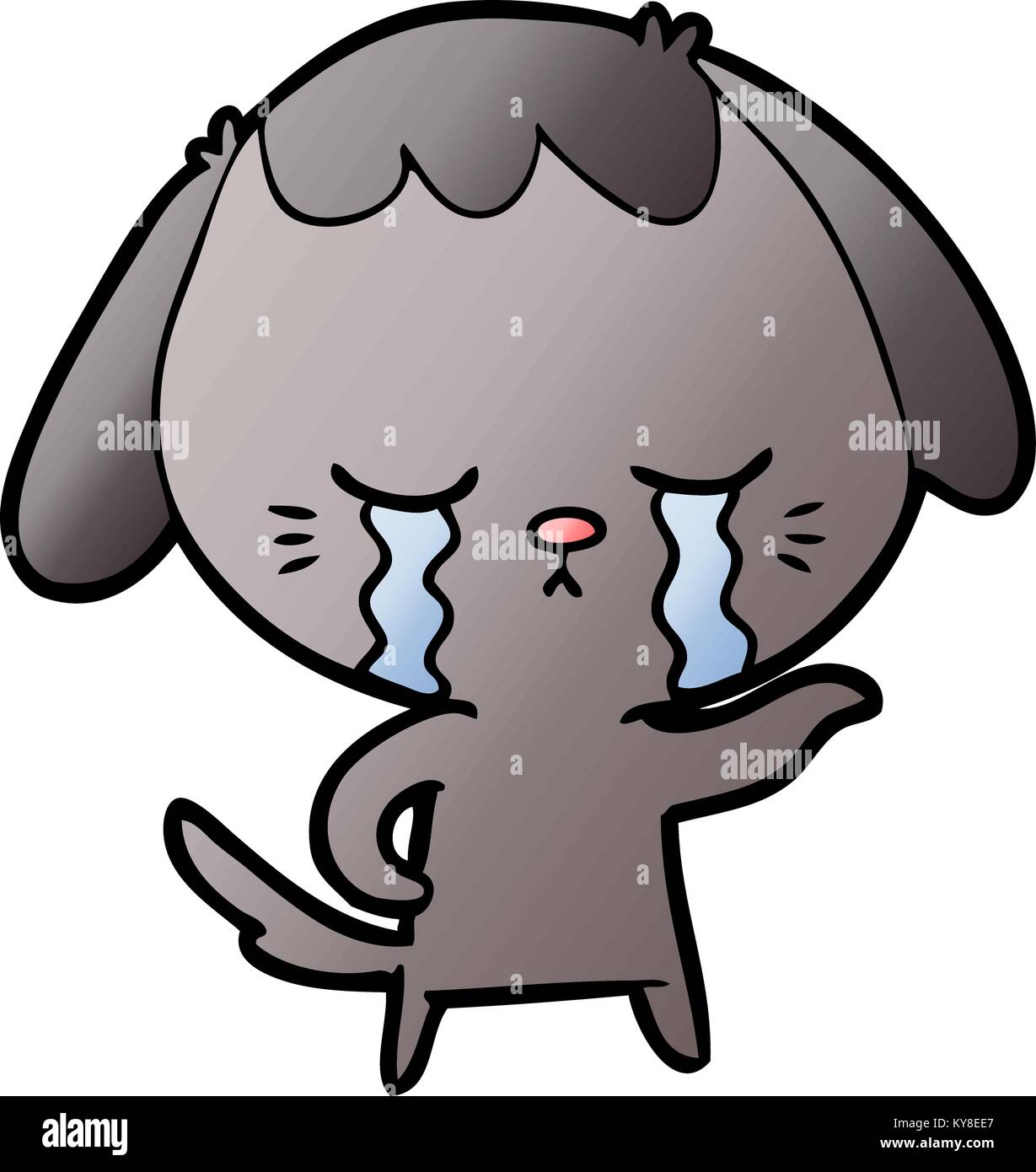 cartoon dog crying Stock Vector Image & Art - Alamy