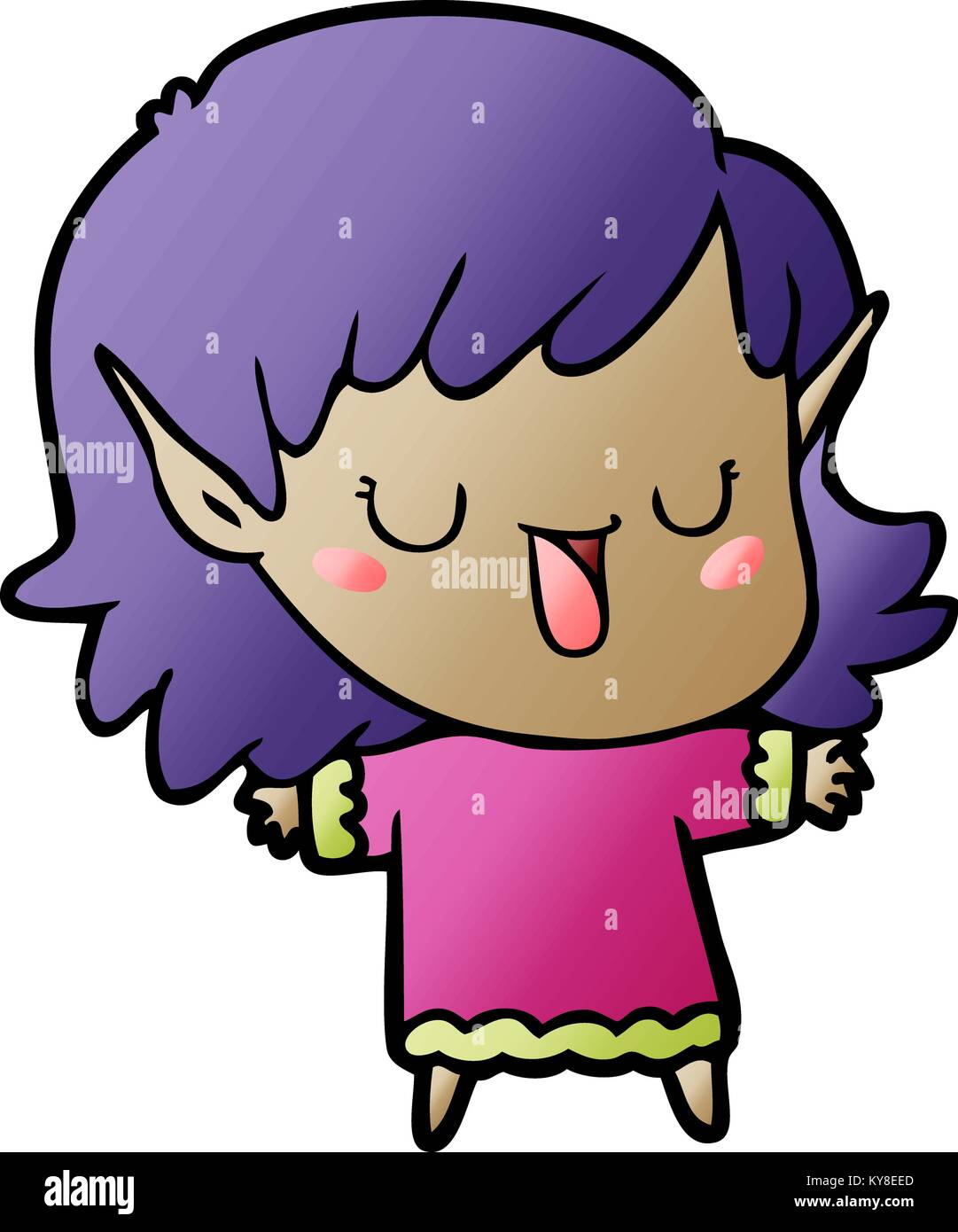 cartoon elf girl Stock Vector Image & Art - Alamy