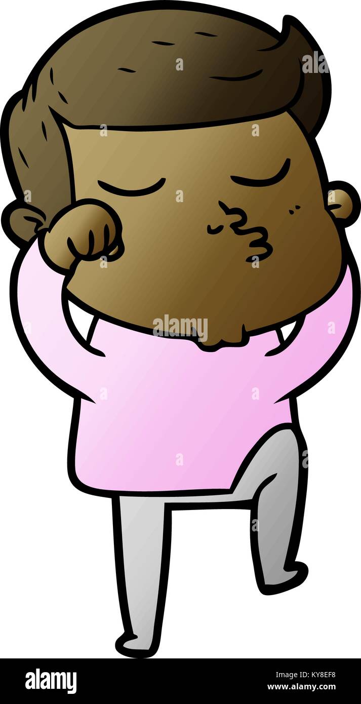 cartoon model guy pouting Stock Vector Image & Art - Alamy