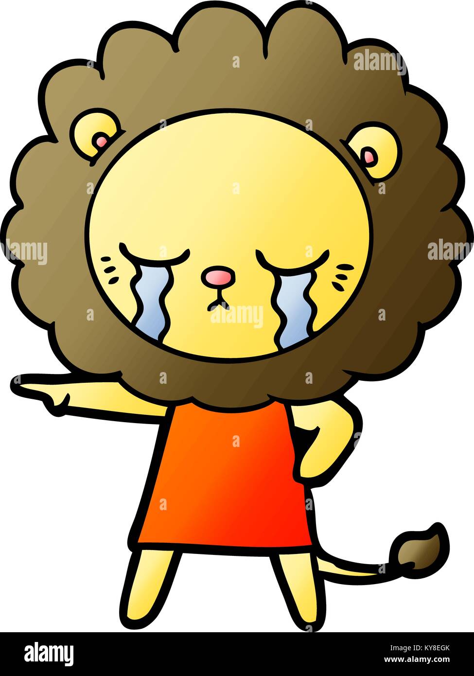 crying cartoon lion Stock Vector Image & Art - Alamy