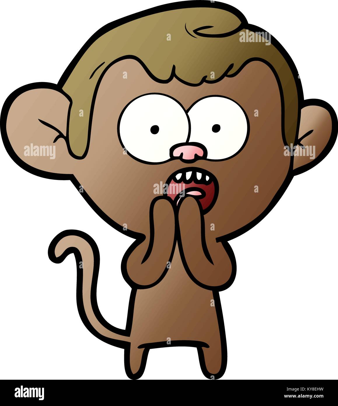 cartoon shocked monkey Stock Vector Image & Art - Alamy