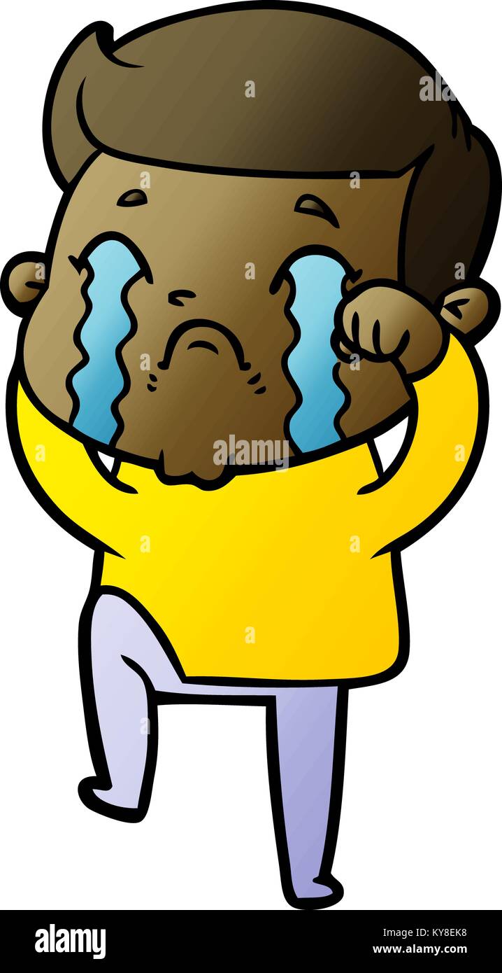 cartoon man crying Stock Vector Image & Art - Alamy