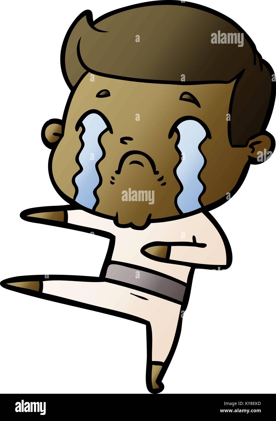 cartoon man crying Stock Vector Image & Art - Alamy