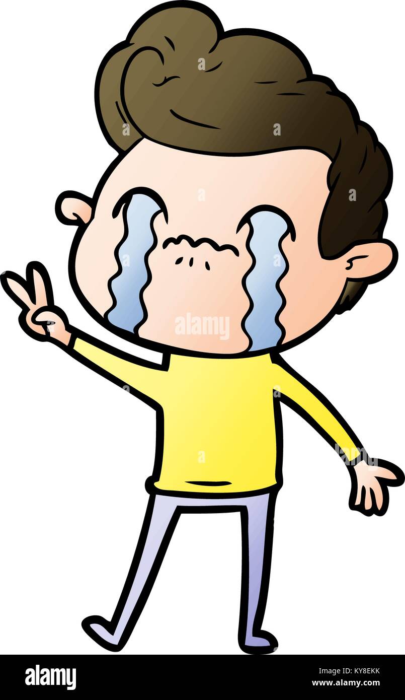 cartoon man crying Stock Vector Image & Art - Alamy