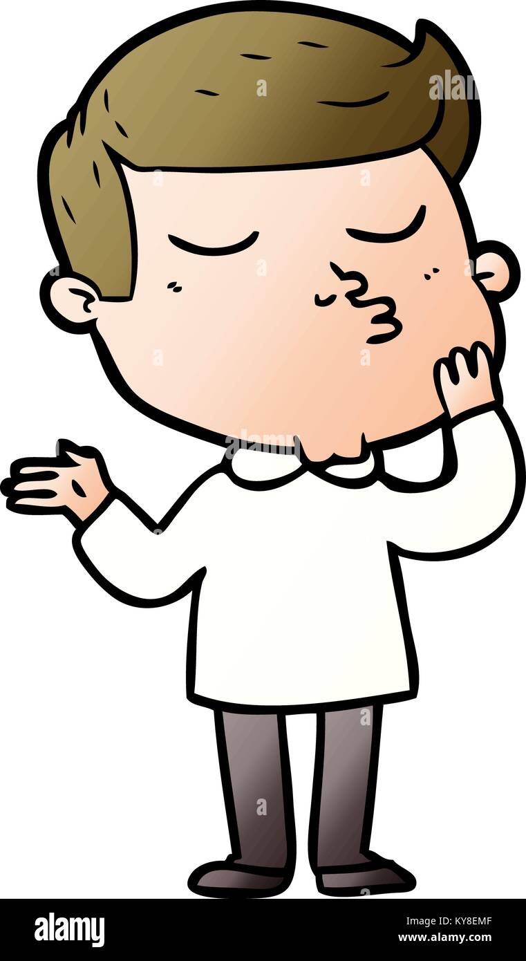 cartoon model guy pouting Stock Vector Image & Art - Alamy