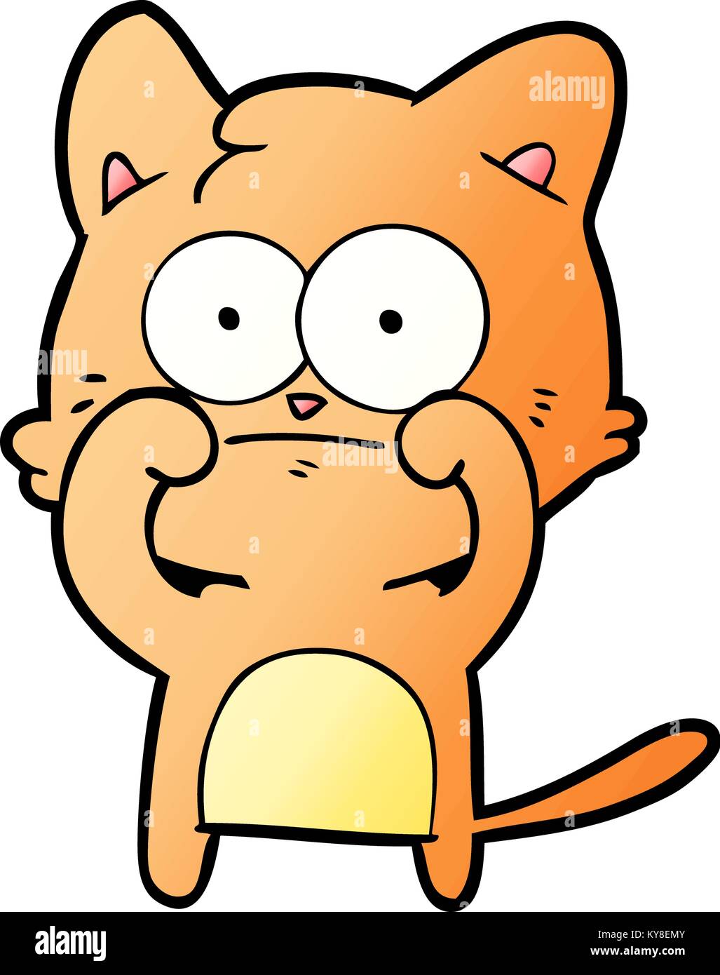 cartoon nervous cat Stock Vector Image & Art - Alamy