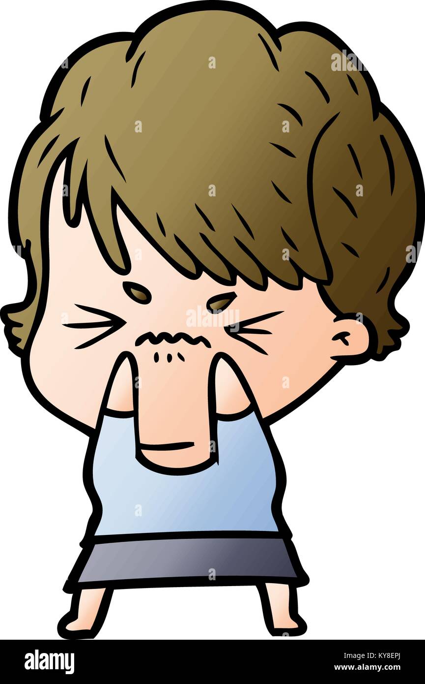 cartoon frustrated woman Stock Vector Image & Art - Alamy
