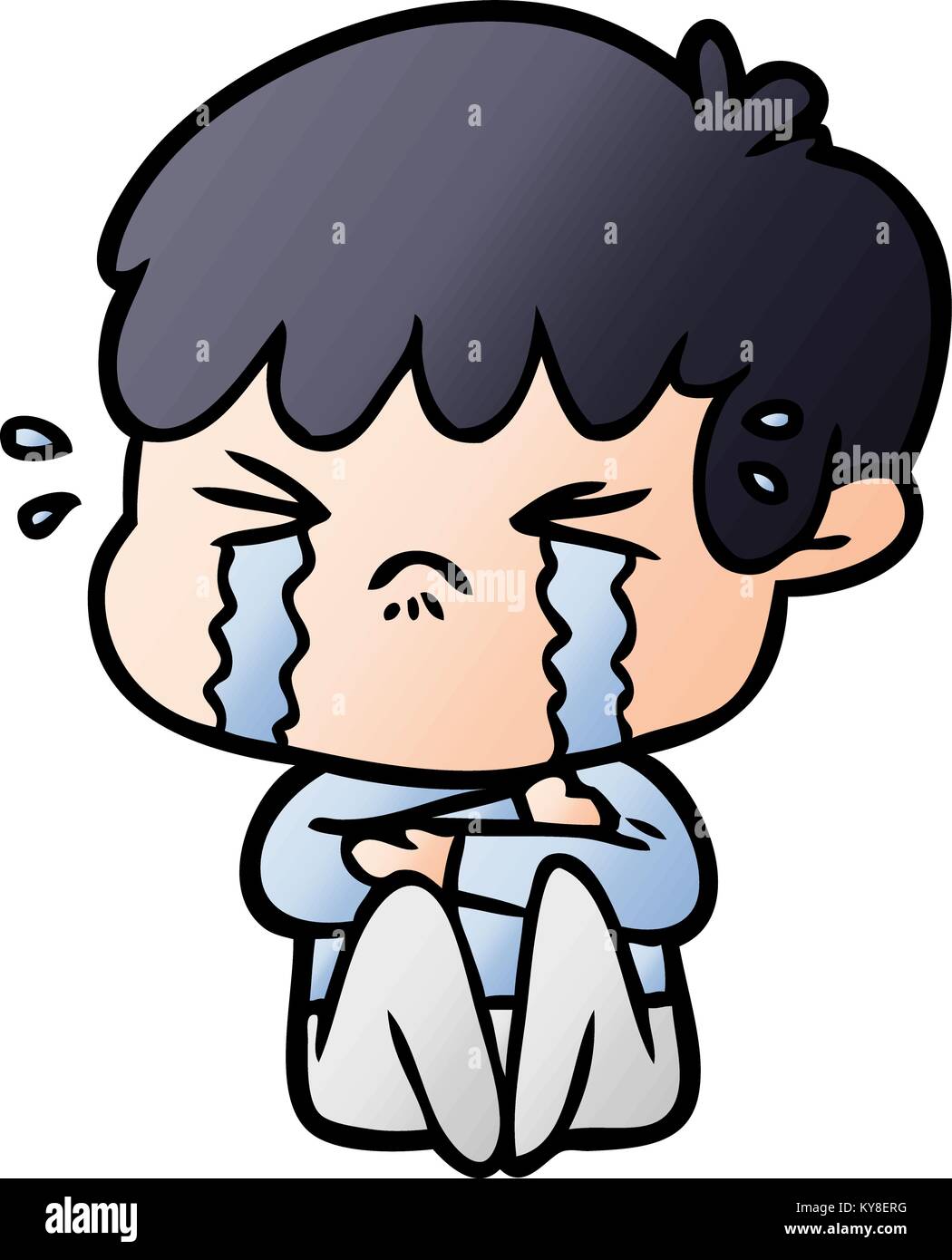 cartoon boy crying Stock Vector Image & Art - Alamy