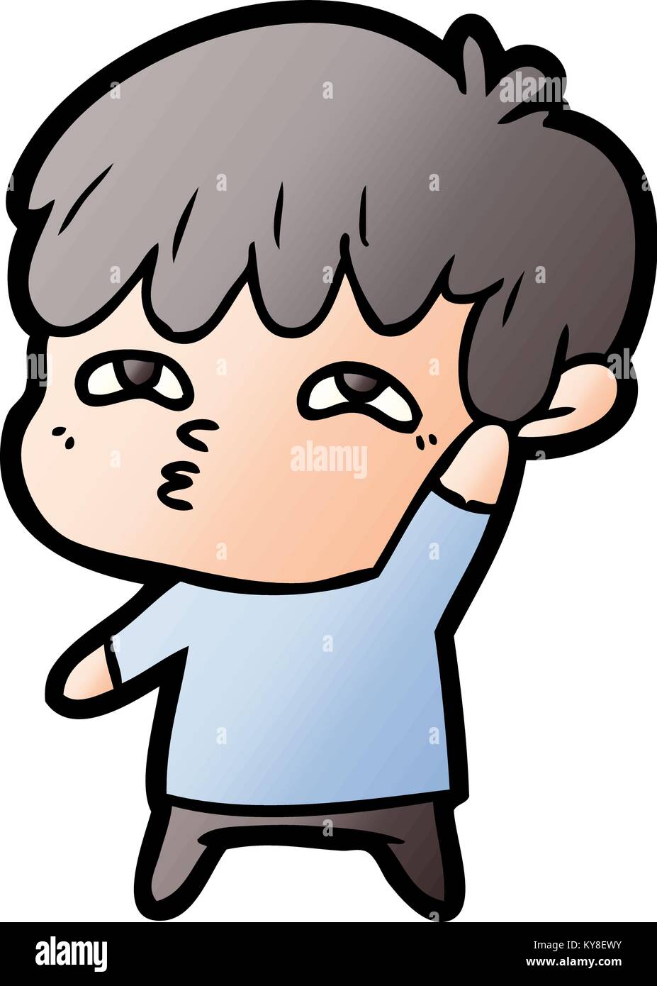 cartoon curious man Stock Vector Image & Art - Alamy