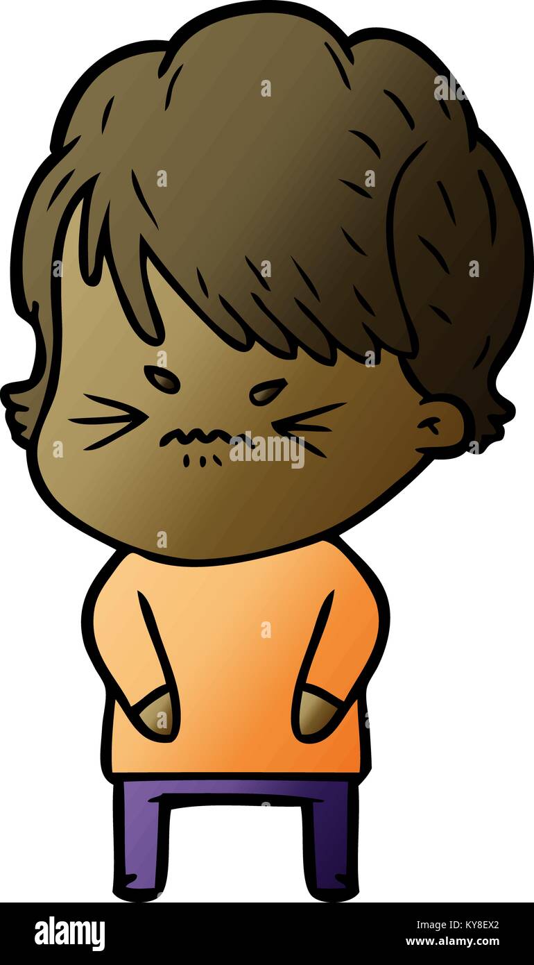 cartoon frustrated woman Stock Vector Image & Art - Alamy