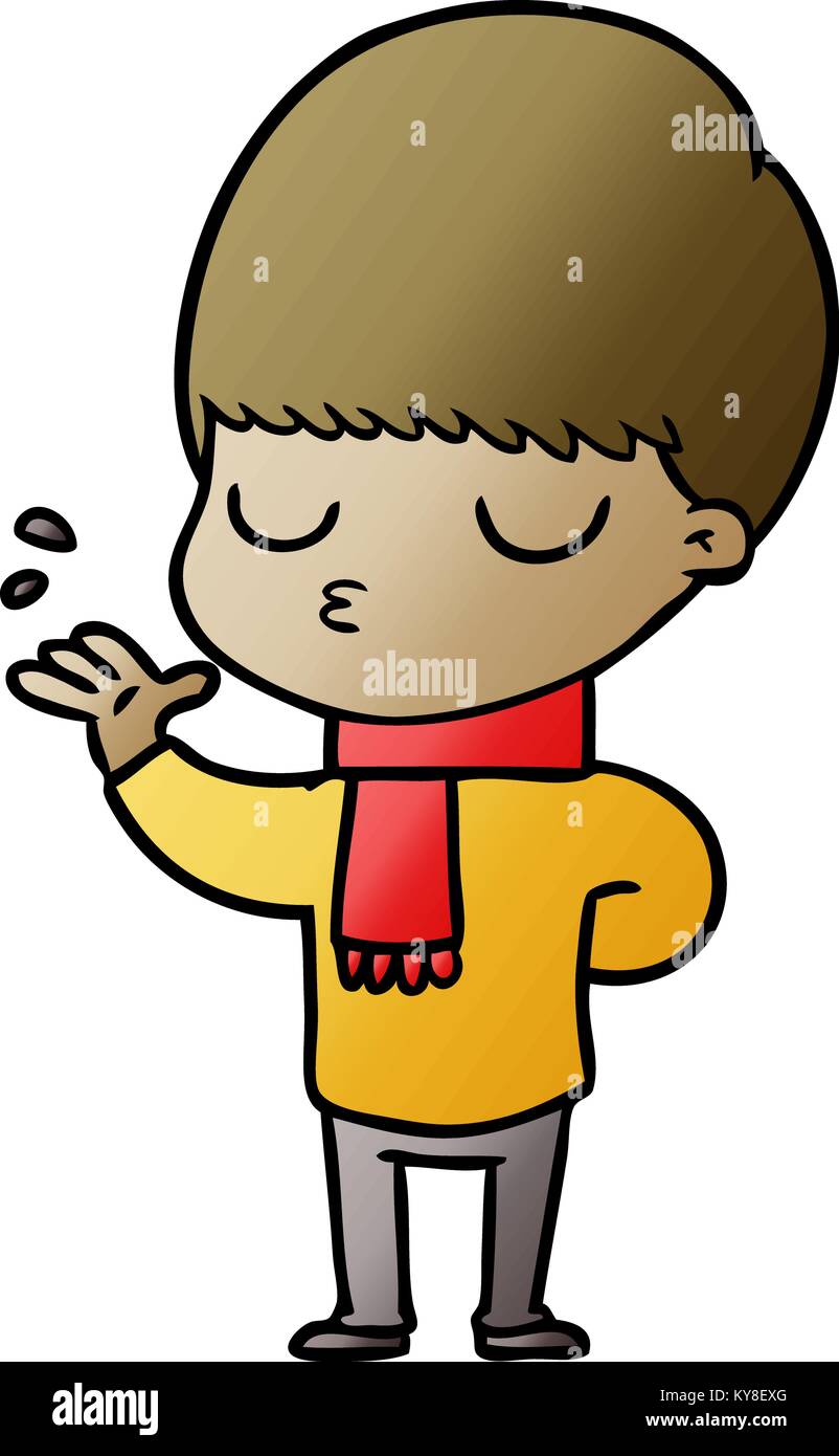 cartoon calm boy Stock Vector Image & Art - Alamy