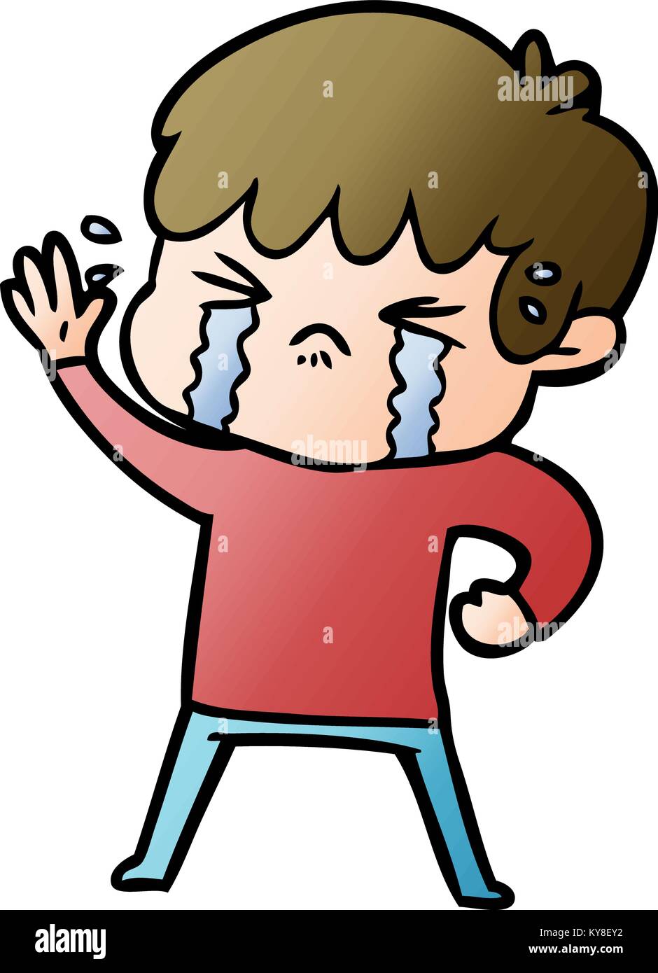 cartoon boy crying Stock Vector Image & Art - Alamy