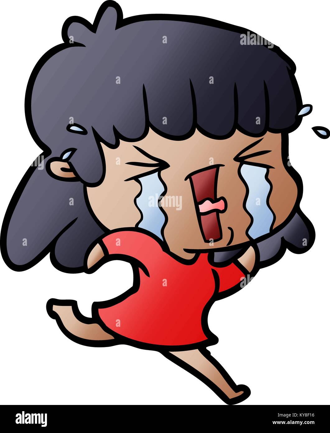 cartoon woman in tears Stock Vector Image & Art - Alamy
