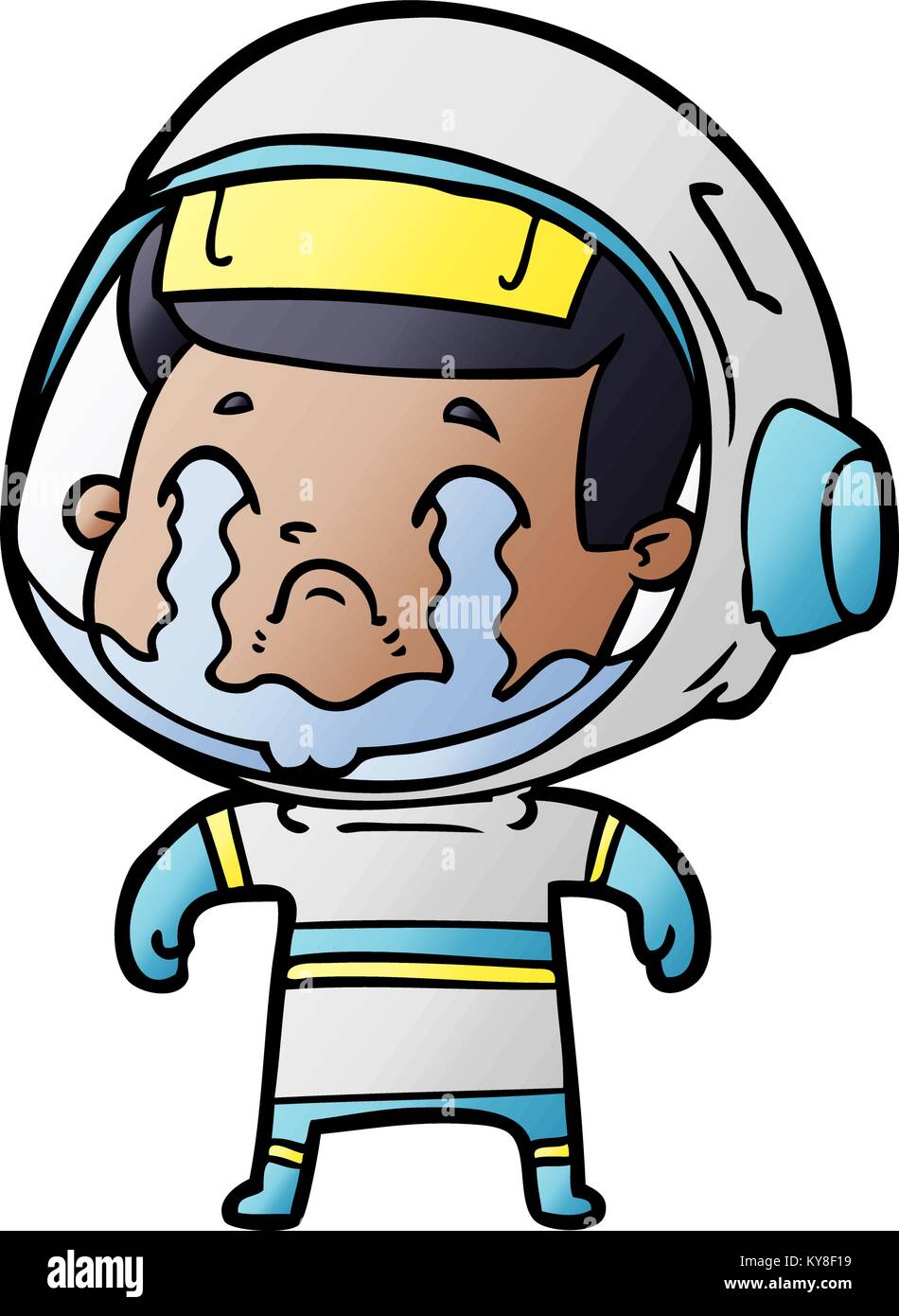 cartoon crying astronaut Stock Vector Image & Art - Alamy