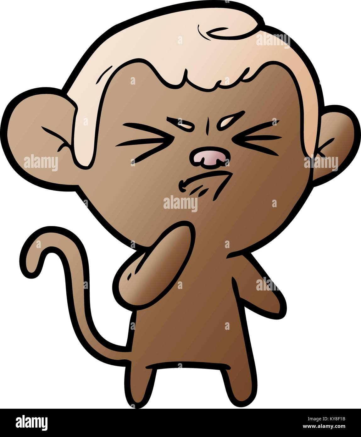cartoon angry monkey Stock Vector Image & Art - Alamy