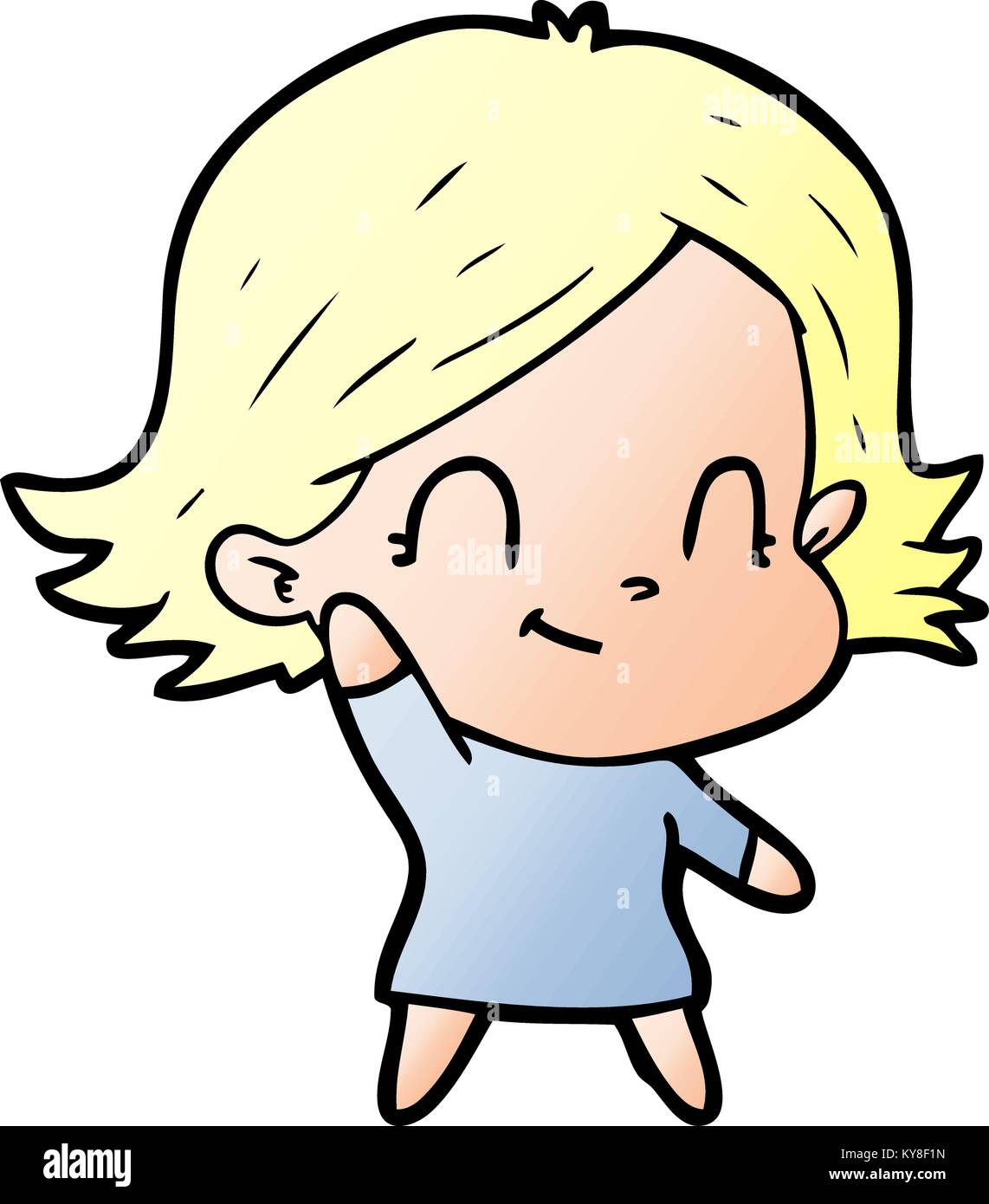 cartoon friendly girl Stock Vector Image & Art - Alamy