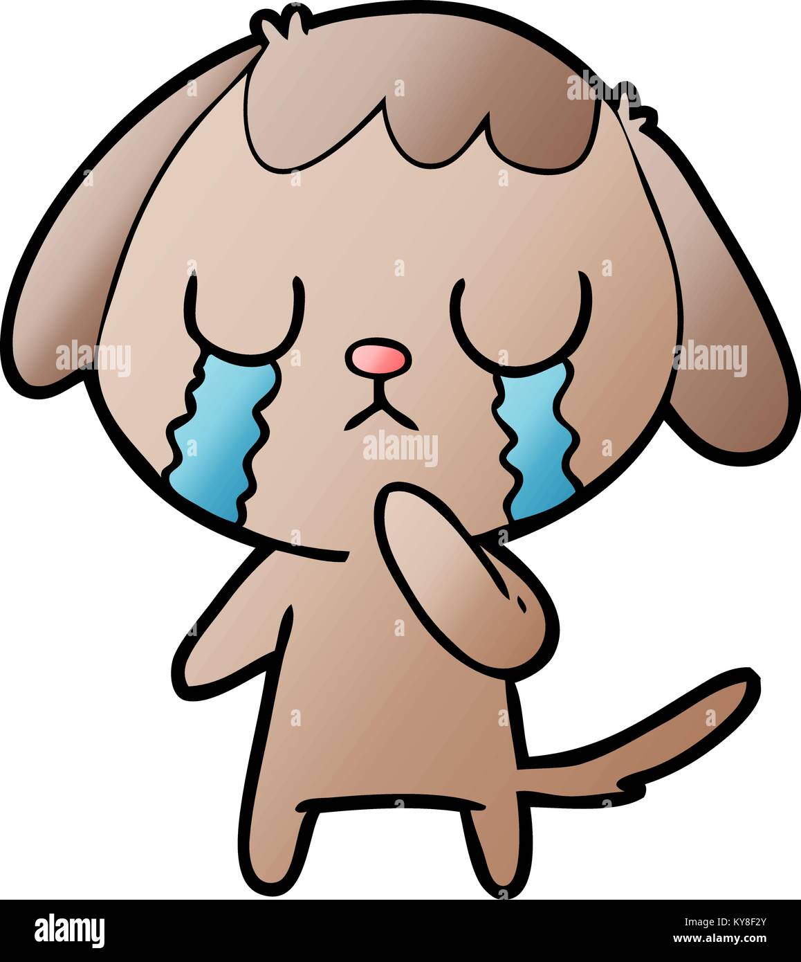 cute cartoon dog crying Stock Vector Image & Art - Alamy