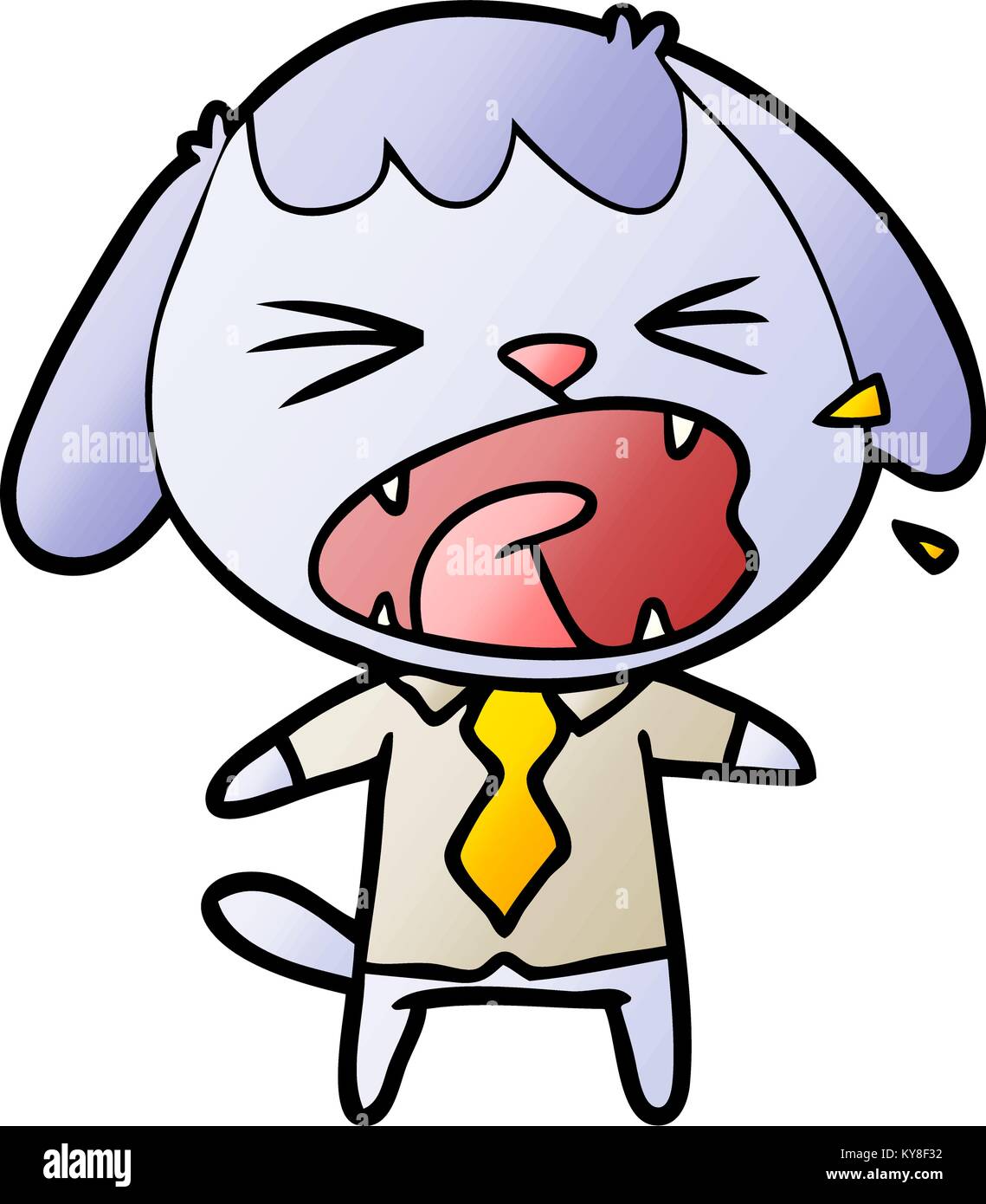 cute cartoon dog barking Stock Vector Image & Art - Alamy
