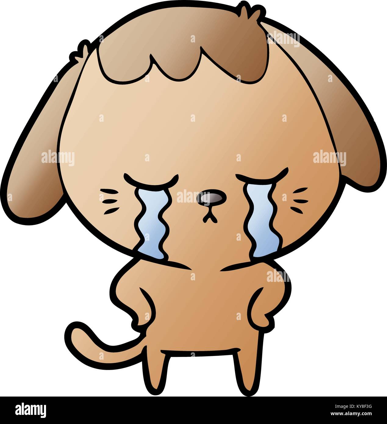 cute puppy crying cartoon Stock Vector Image & Art - Alamy