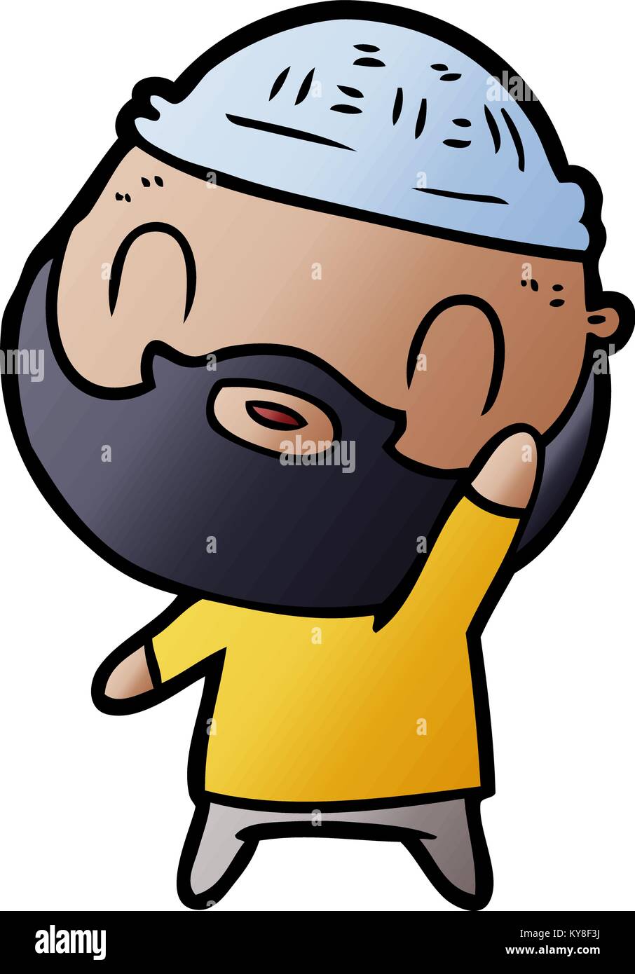 cartoon bearded man Stock Vector Image & Art - Alamy