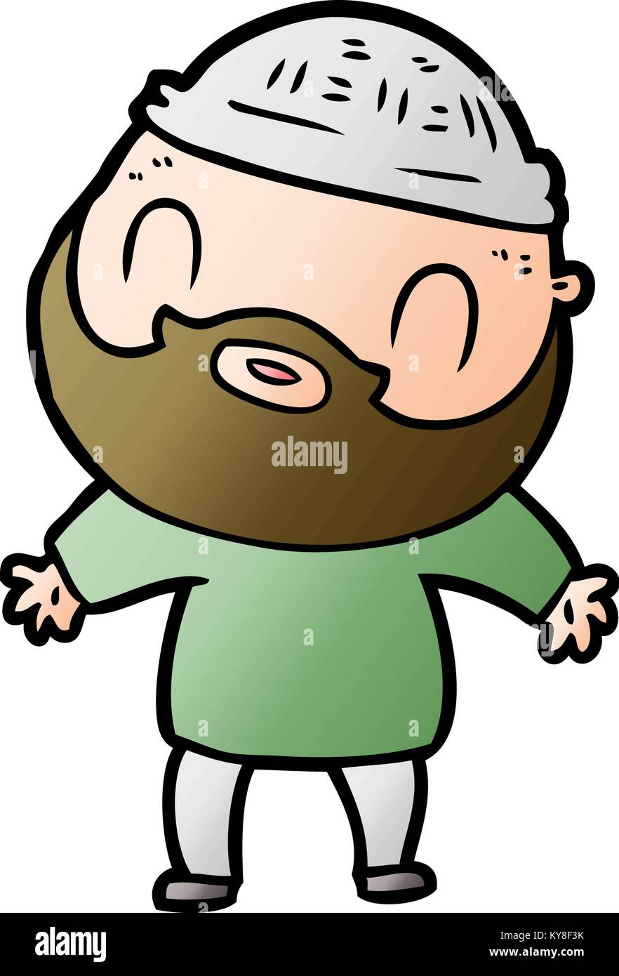 cartoon bearded man Stock Vector Image & Art - Alamy