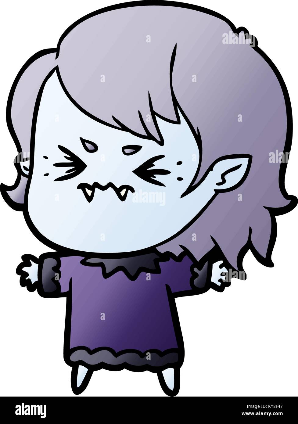 annoyed cartoon vampire girl Stock Vector Image & Art - Alamy