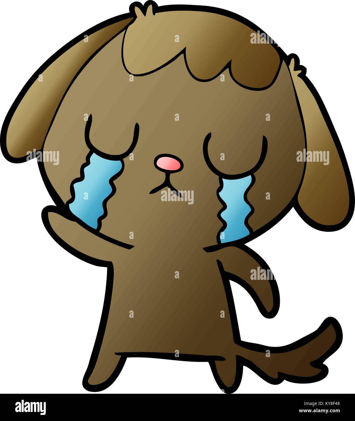 cute cartoon dog crying Stock Vector Image & Art - Alamy
