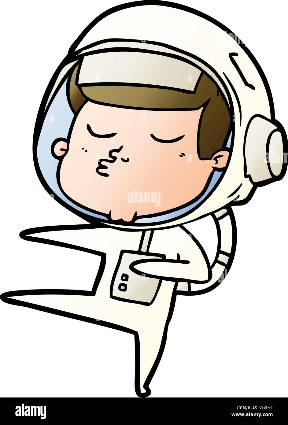 cartoon confident astronaut Stock Vector Image & Art - Alamy