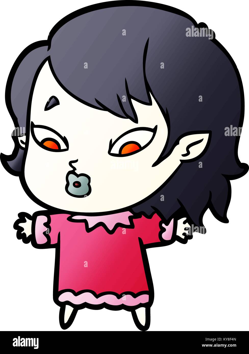 cute cartoon vampire girl Stock Vector Image & Art - Alamy