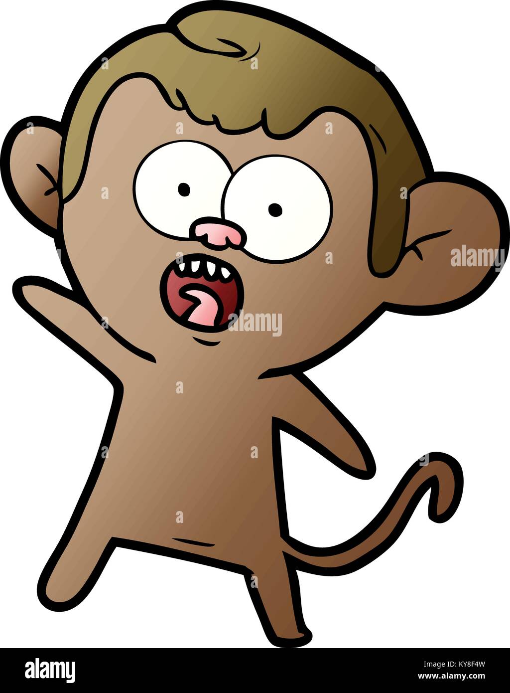 cartoon shocked monkey Stock Vector Image & Art - Alamy