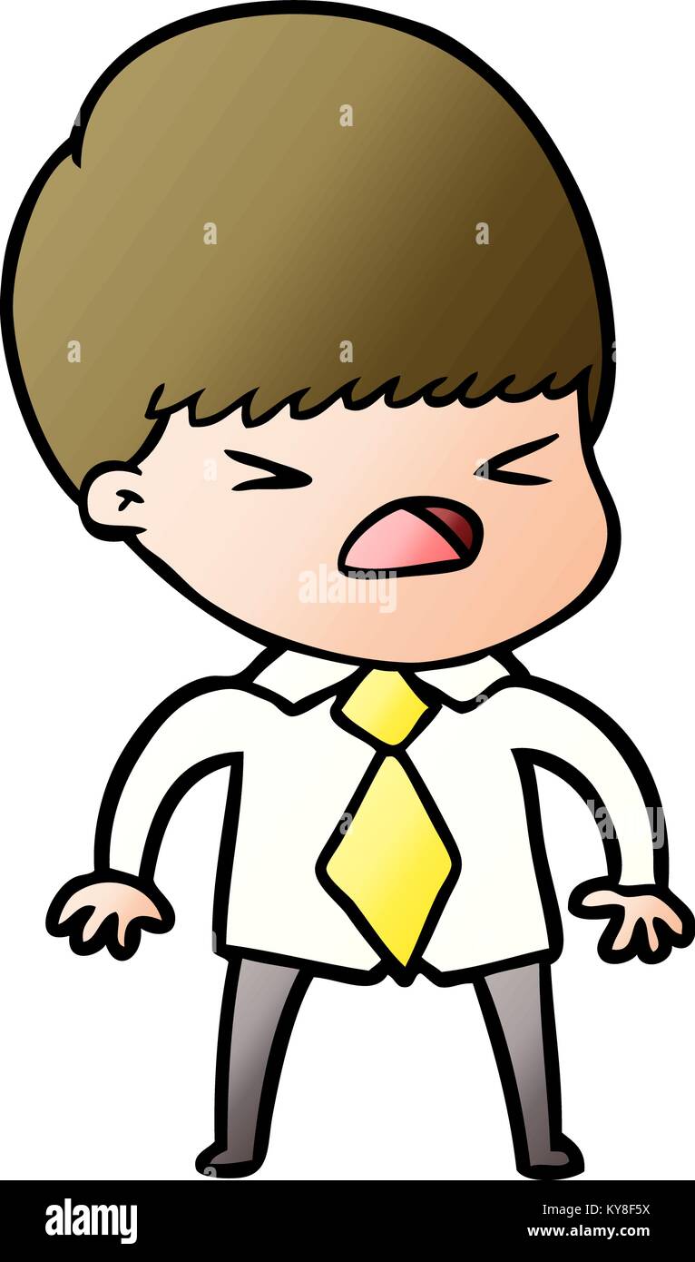 cartoon stressed man Stock Vector Image & Art - Alamy