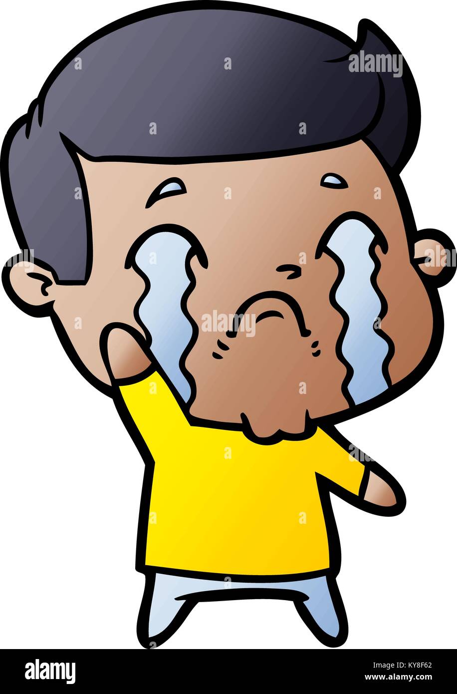 cartoon man crying Stock Vector Image & Art - Alamy